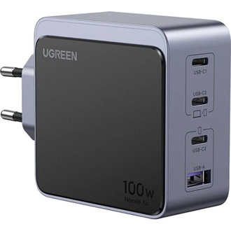 UGREEN Nexode S 100W univerzális hálózati töltő adapter szürke-fekete ...